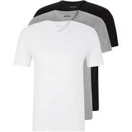 BOSS - T-Shirt f&uuml;r Herren, V-Ausschnitt (3er-Pack) (Wei&szlig;/Grau/Schwarz)