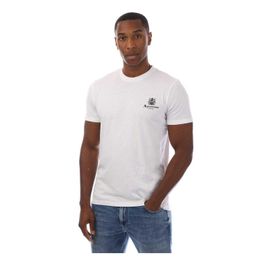 Aquascutum - "London" T-Shirt f&uuml;r Herren, Rundhalsausschnitt (Wei&szlig;/Schwarz)