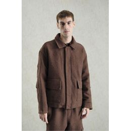 Strukturierte Jacquard-Baumwolljacke