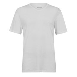 BOSS - T-Shirt f&uuml;r Herren, V-Ausschnitt (3er-Pack) (Wei&szlig;)