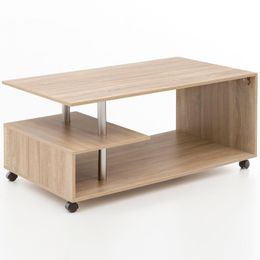 KADIMA DESIGN Couchtisch "Eleganza", Stilvoll, ger&auml;umige Ablagefl&auml;chen, Melaminharzbeschichtung.