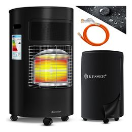 Kesser&reg; Gasheizer Keramik 4200 Watt Gas Heizstrahler inkl. Gasdruckregler Gasschlauch - Gasheizofen inkl. Schutzh&uuml;lle Gasheizger&auml;t, Infrarot Keramikbrenner, Butan- oder Propangasflaschen