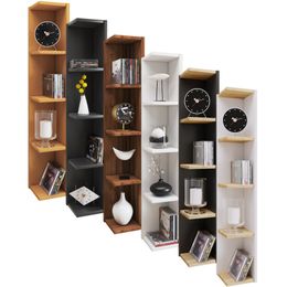 Vcm Holzregal stehend platzsparendes Regal Ma&szlig;e: H. 97 x B. 15 x T. 17 cm Elegantes Regal stehend Aufbewahrungsregal B&uuml;cherregal - Honsa