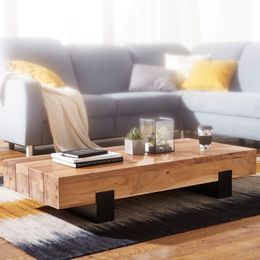 FineBuy Couchtisch Wohnzimmertisch Massivholz Sofatisch Massiv Wohnzimmer Tisch