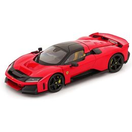 Bburago Ferrari F80 Signature Modellauto 1:18 rot Die Cast Sammlerfahrzeug mit beweglichen T&uuml;ren Motorhaube und Kofferraum