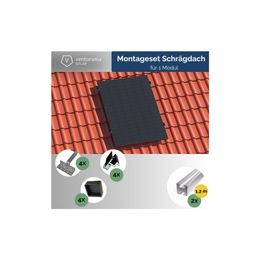 Montageset - Schr&auml;gdach/Ziegeldach - f&uuml;r ein PV-Module (hochkant)