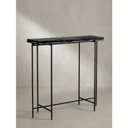 KADIMA DESIGN Konsolentisch &ndash; Schwarz/Glas, 90x29x85 cm, Metallgestell, mit abnehmbaren Tischplatten