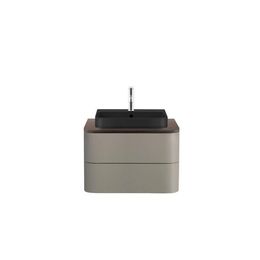 Duravit Happy D.2 Plus Konsolenwaschtischunterbau wandh&auml;ngend Stein Grau Seidenmatt 650x480x408 mm - HP496009292
