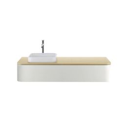 Duravit Happy D.2 Plus Konsolenwaschtischunterbau wandh&auml;ngend Nordic Wei&szlig; Seidenmatt 1300x550x354 mm HP4942L3939