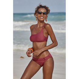 s.Oliver Bikini-Hose 'Rome' rostrot Gr. 34. Mit Zierringe