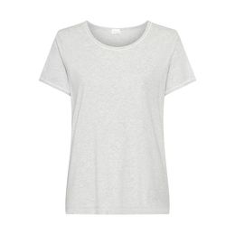 Lascana Pyjamaoberteil grau Gr. 36/38 f&uuml;r Damen. Mit Kontrastpaspel und Kontrastbesatz. Loose Fit. Nachhaltig.