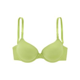Lascana Schalen-BH ', T-Shirt-BH, B&uuml;gel-BH, Ela - perfect basic' matchagr&uuml;n Gr. 70E. Mit Schleife. Mit B&uuml;gel
