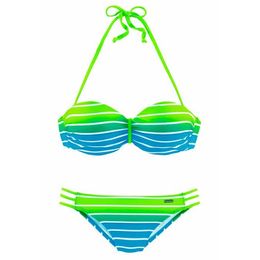 Venice Beach Set: B&uuml;gel-Bandeau-Bikini mehrfarbig Gr. 32 Cup A. Mit St&auml;bchen Und Mit B&uuml;gel