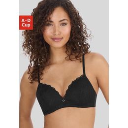 Lascana Bralette-BH schwarz Gr. 75C. Ohne B&uuml;gel