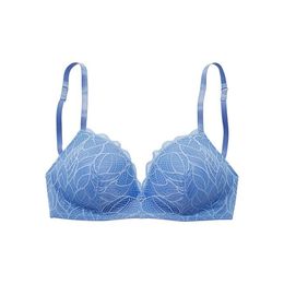 Lascana Bralette-BH kornblumenblau Gr. 75C. Ohne B&uuml;gel