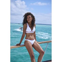 s.Oliver Bikini-Hose 'Junis' wei&szlig; Gr. 36. Mit Flechtdetails. Nachhaltig.