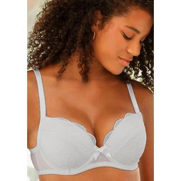 PETITE FLEUR BY LASCANA Balconette-BH pink+wei&szlig; Gr. 70B. Mit Schleife. Mit B&uuml;gel