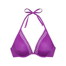 s.Oliver B&uuml;gel-Bikini-Top 'Aiko' pink Gr. 38 Cup D. Mit H&auml;kelkante. Mit B&uuml;gel