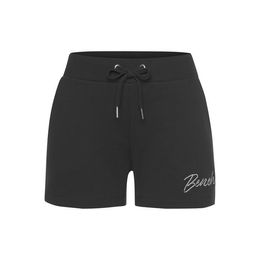 BENCH. LOUNGEWEAR Relaxshorts schwarz Gr. 52/54 f&uuml;r Damen. Basic. Nachhaltig.