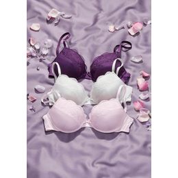 Petite Fleur Push-up-BH beige Gr. 90AA. Vergr&ouml;&szlig;ert Optisch Die B&uuml;ste und mit B&uuml;gel