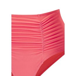 Lascana Highwaist-Bikini-Hose 'Ronda' orange Gr. 40. Mit Raffung. Nachhaltig.