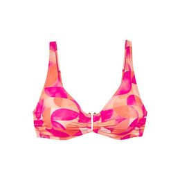 Lascana B&uuml;gel-Bikini-Top 'Tilly' mehrfarbig Gr. 36 Cup B. Mit Zierringe. Mit B&uuml;gel. Nachhaltig.