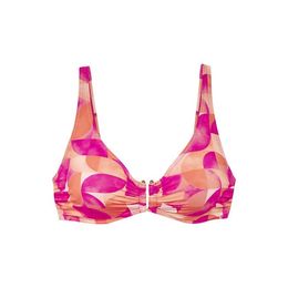 Lascana B&uuml;gel-Bikini-Top 'Tilly' mehrfarbig Gr. 38 Cup E. Mit Zierringe. Mit B&uuml;gel. Nachhaltig.