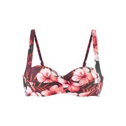 Lascana B&uuml;gel-Bandeau-Bikini-Top 'Loria' mehrfarbig Gr. 36 Cup G. Mit Seitlichen St&auml;bchen Und Mit B&uuml;gel. Nachhaltig.