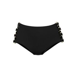 Lascana Highwaist-Bikini-Hose 'Italy' schwarz Gr. 36. Mit Zierringe