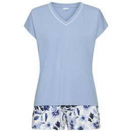 Lascana Shorty mehrfarbig Gr. 32/34 f&uuml;r Damen. Mit Kontrastpaspel und Allover-Druck. Loose Fit. Nachhaltig.