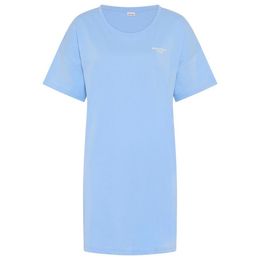 LSCN BY LASCANA Sleepshirt blau Gr. 36/38 f&uuml;r Damen. Rundhals und Print. Basic. Nachhaltig.