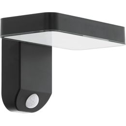 Eglo Wandleuchte "PASTION LED Wandlampe, Kunststoff, Solar, Au&szlig;enlampe, Terasse, Lampe", schwarz, H: 12cm, 1 Stk., Leuchten, Wand-/Deckenleuchte - L18 x H12 x AL13 cm - schwarz - 4,5W inkl., Wandleuchte