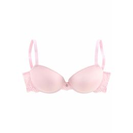 Lascana Push-up-BH pink Gr. 90AA. Mit Integriertem Kissen und mit B&uuml;gel