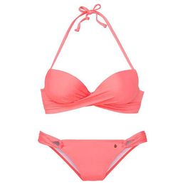 s.Oliver Set: Push-Up-Bikini 'Soft' peach Gr. 40 Cup C. Mit B&uuml;gel. Nachhaltig.