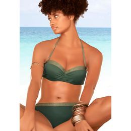 JETTE Set: B&uuml;gel-Bandeau-Bikini 'Londyn' gr&uuml;n Gr. 34 Cup A. Mit Seitlichen St&auml;bchen