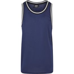 Tanktop Urban Classics "Urban Classics Herren Mesh Tanktop", Herren, Gr. L, dunkelblau, 100% Polyester, unifarben, loose fit, Tops Tanktop