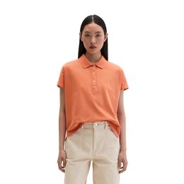 Marc O'Polo Poloshirt MARC O'POLO "aus Piqu&eacute;-Jersey", Damen, Gr. L, orange (warm orange), Obermaterial: 96% Baumwolle, 4% Elasthan, unifarben, regular fit, Shirts