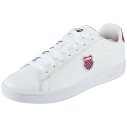 Sneaker K-Swiss "Court Shield II", Herren, Gr. 41, wei&szlig;, peacoat, mars rot, Leder, Schuhe Sneaker