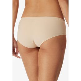 Panty Schiesser "Invisible Soft", Damen, Gr. 34, beige (sand), Microfaser, Obermaterial: 70% Polyamid, 30% Elasthan, k&ouml;rpernah, Unterhosen Panty, Microfaser, Lasercut-Abschl&uuml;sse