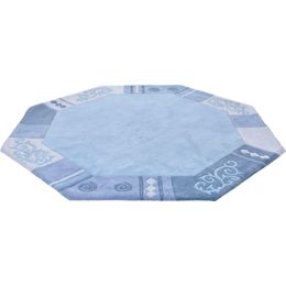 Wollteppich Theko "Ambadi", blau, B:200cm H:14mm L:200cm, Schurwolle, Teppiche, reine Schurwolle, handgetuftet, mit Bord&uuml;re, modern