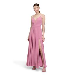 Abendkleid Vera Mont "Damen mit Lurexfaden", Damen, Gr. 40, Normalgr&ouml;&szlig;en, rosa (ros&eacute;, silber), Obermaterial: 92% Polyamid, 5% Polyester, 3% Elasthan. Besatz: 100% Polyamid. Futter: 100% Polyester, festlich, ausgestellt lang, V-Ausschnitt, Kleider Abendkleid, Material