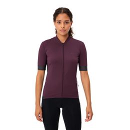 Radtrikot Vaude "Wo Kuro FZ Tricot II", Damen, Gr. 44, cassis, Obermaterial: 88% Polyester, 12% Elasthan, normal, Rundhals, Trikots, Kurzarm, atmungsaktiv, schnell trocknend, mit Rundhalsausschnitt