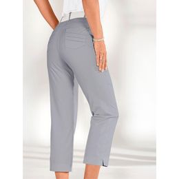 7/8-Hose COSMA, Damen, Gr. 36, Normalgr&ouml;&szlig;en, grau (hellgrau), 97% Baumwolle, 3% Elasthan, unifarben, 7/8-L&auml;nge, Hosen 7/8-Hose