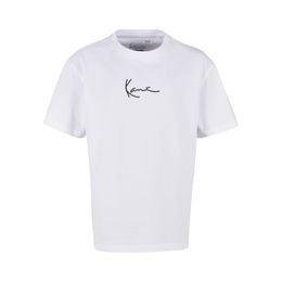 T-Shirt Karl Kani "Karl Kani Small Signature Essential Tee Junior", M&auml;dchen, Gr. 122/128, wei&szlig;, 100% Baumwolle, bedruckt, oversize, Rundhals, Shirts T-Shirt