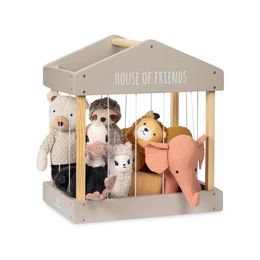 Musterkind Kinderregal House OF Friends, Grau, Natur, Holz, 31x50x45 cm, EN 71, CE, FSC 100%, stehend, Spielzeug, Holzspielzeug