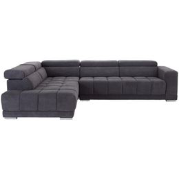 Livetastic Ecksofa, Grau, Holz, Metall, Textil, Eukalyptusholz, Sperrholz, 4-Sitzer, Ottomane links, L-Form, 299x212 cm, elektrischer Sitzvorzug, Wohnzimmer, Sofas & Couches, Wohnlandschaften, Ecksofas