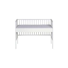 Schardt Beistellbett Micky Plus, Wei&szlig;, Holz, Holzwerkstoff, Buche, massiv, 65x97x124 cm, Made in Germany, DIN EN ISO 14001, Lattenrost stufenlos h&ouml;henverstellbar, zum Gitterbett umbaubar, Babym&ouml;bel, Babybetten, Beistellbetten