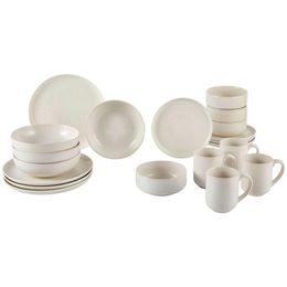 Novel Kombiservice Marbella, Beige, Keramik, 20-teilig, Uni, 410 ml,700 ml, Lfgb, lebensmittelecht, Essen & Trinken, Geschirr, Geschirr-Sets, Kombiservice