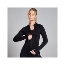 MP Damen Shape Nahtlose Jacke mit durchgehendem Rei&szlig;verschluss &ndash; Schwarz - S