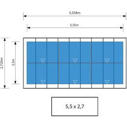 XIMAX Solar Erweiterungs-Set f&uuml;r Carport Modell Linea, Sonderl&auml;nge 5558 mm